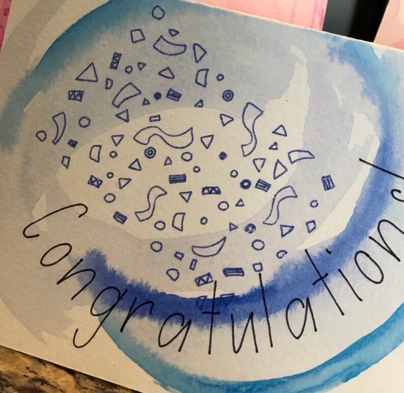 Watercolor Congratulations! | Card Set of 3 | Handmade | - Etsy