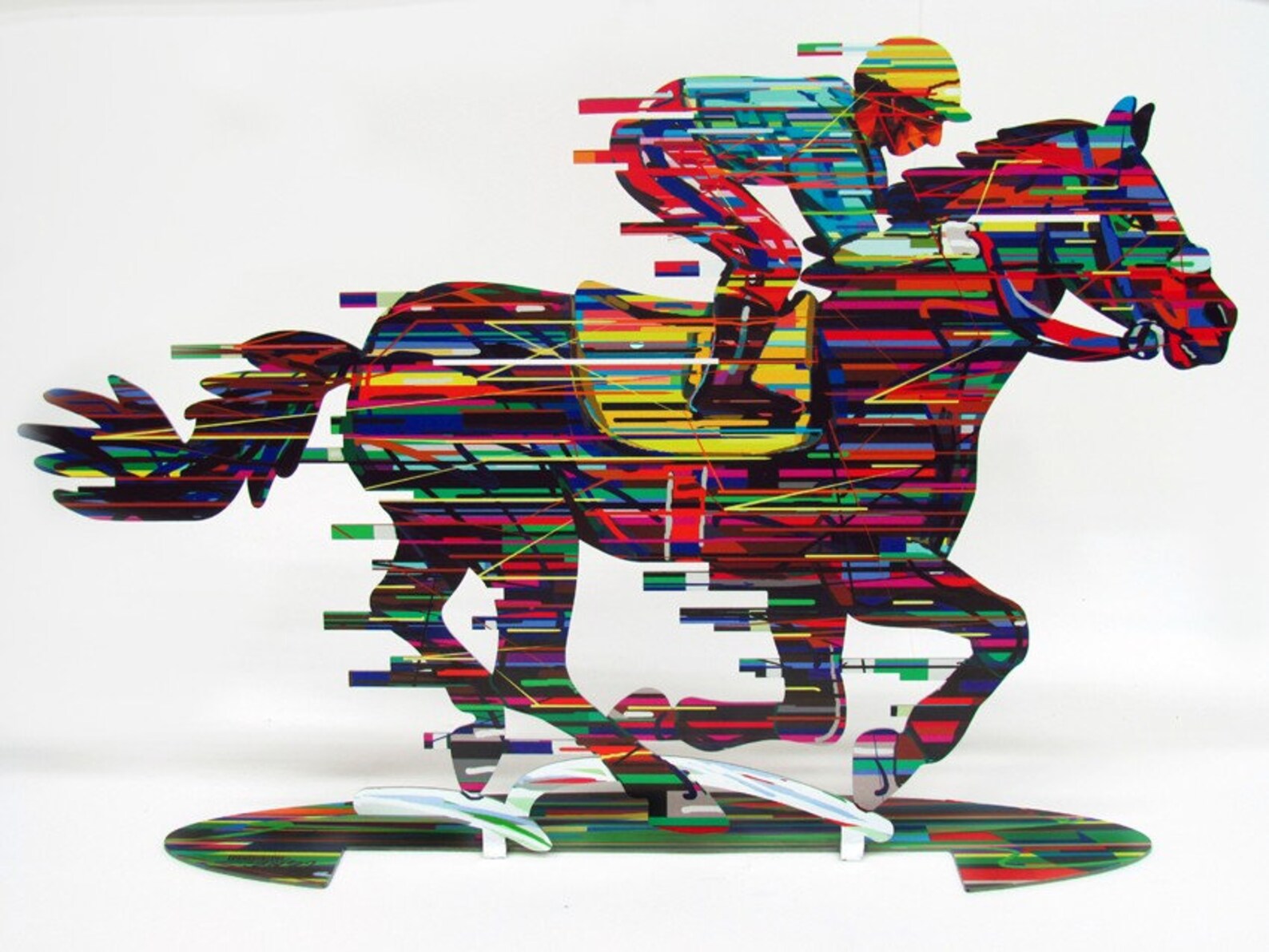 JOCKEY, Horse Rider, David Gerstein, Modern Art, Horse Rider, Metal Art ...