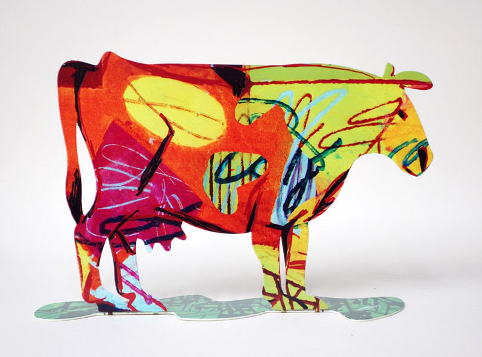 Cute Cow Sculpture, David Gerstein Modern Steel Art DORA COW ...