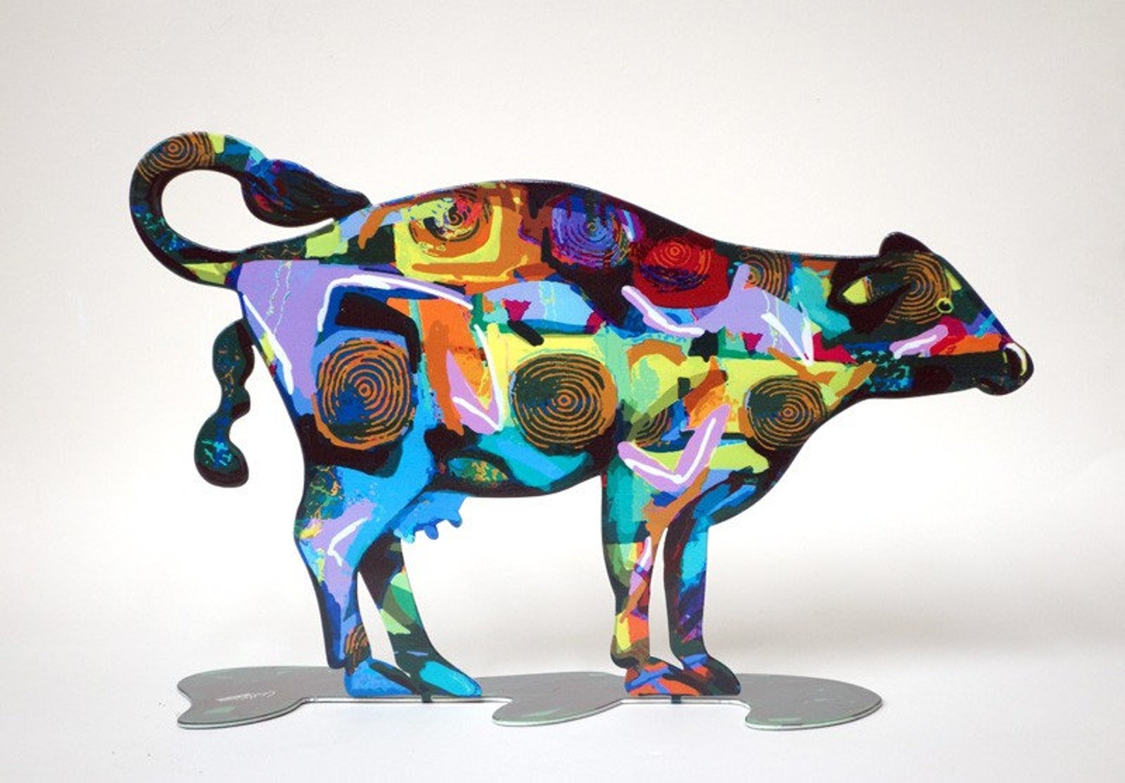 Cow Sculpture, David Gerstein Modern Steel Art Tikva Cow Contemporary ...