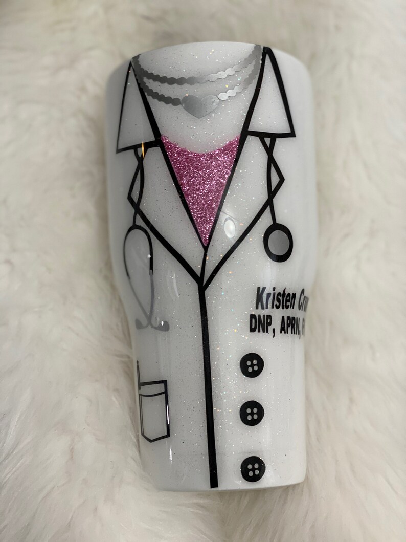 Lab Coat Glitter Tumbler | Etsy