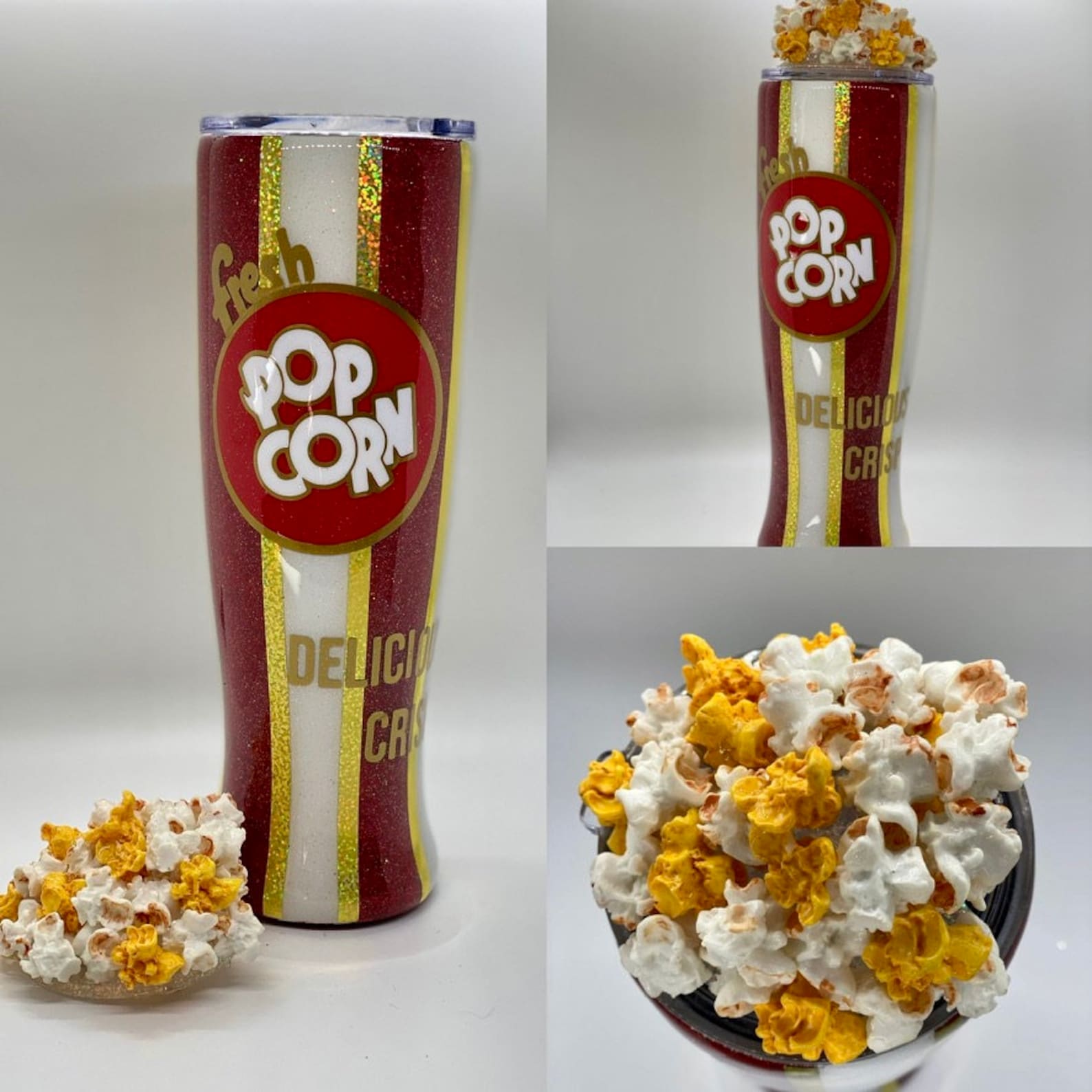 Popcorn Tumbler and Popcorn Topper - Etsy