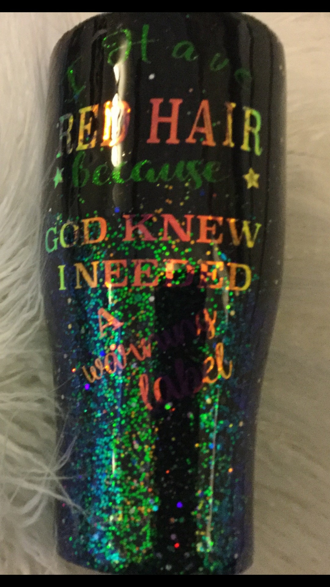 Redhead Warning Label Glitter Tumbler - Etsy