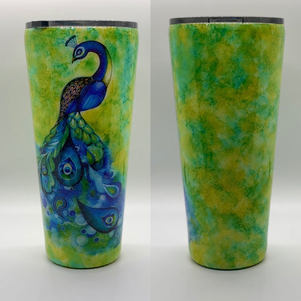 Alcohol Ink Peacock - Etsy