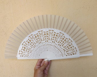 Wooden hand fan | Etsy