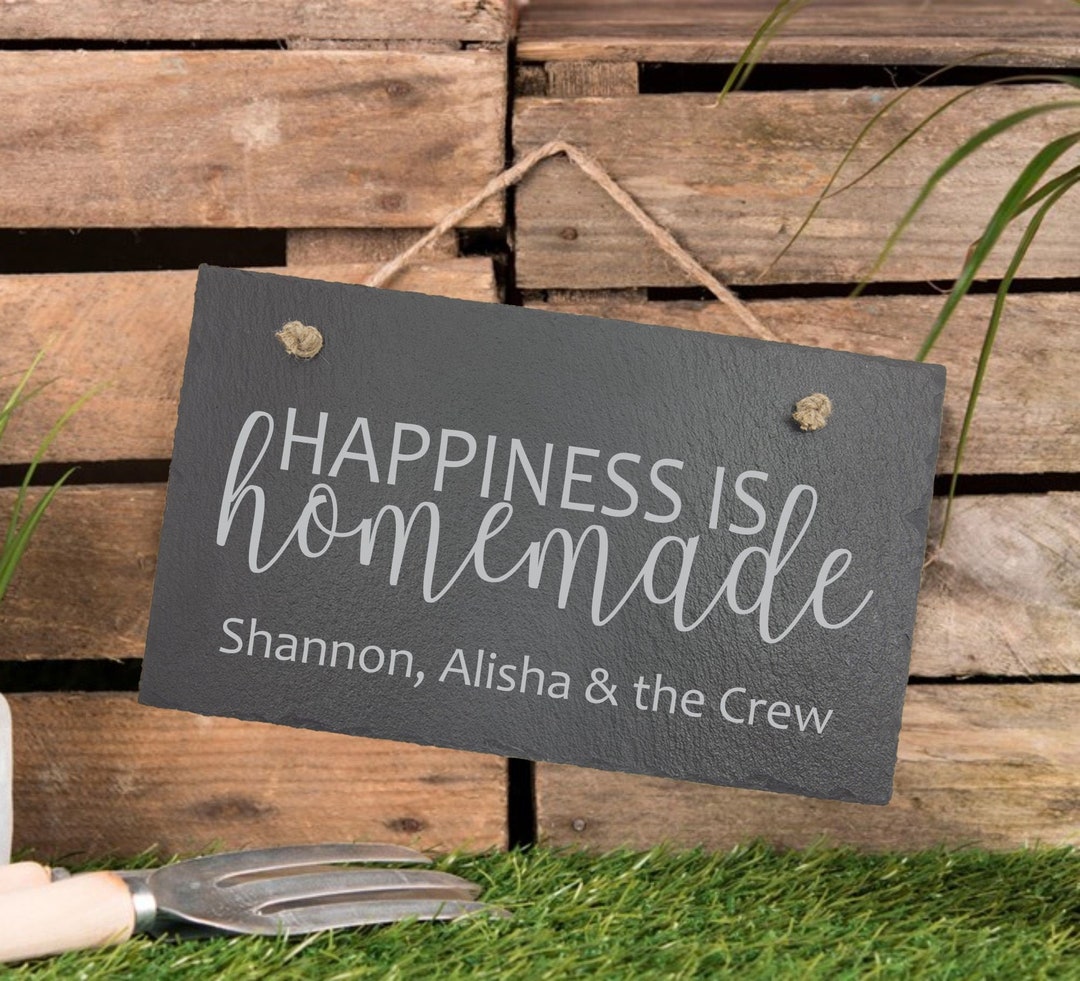 Custom Slate Hanging Sign, Personalized Address Sign, House Warming ...