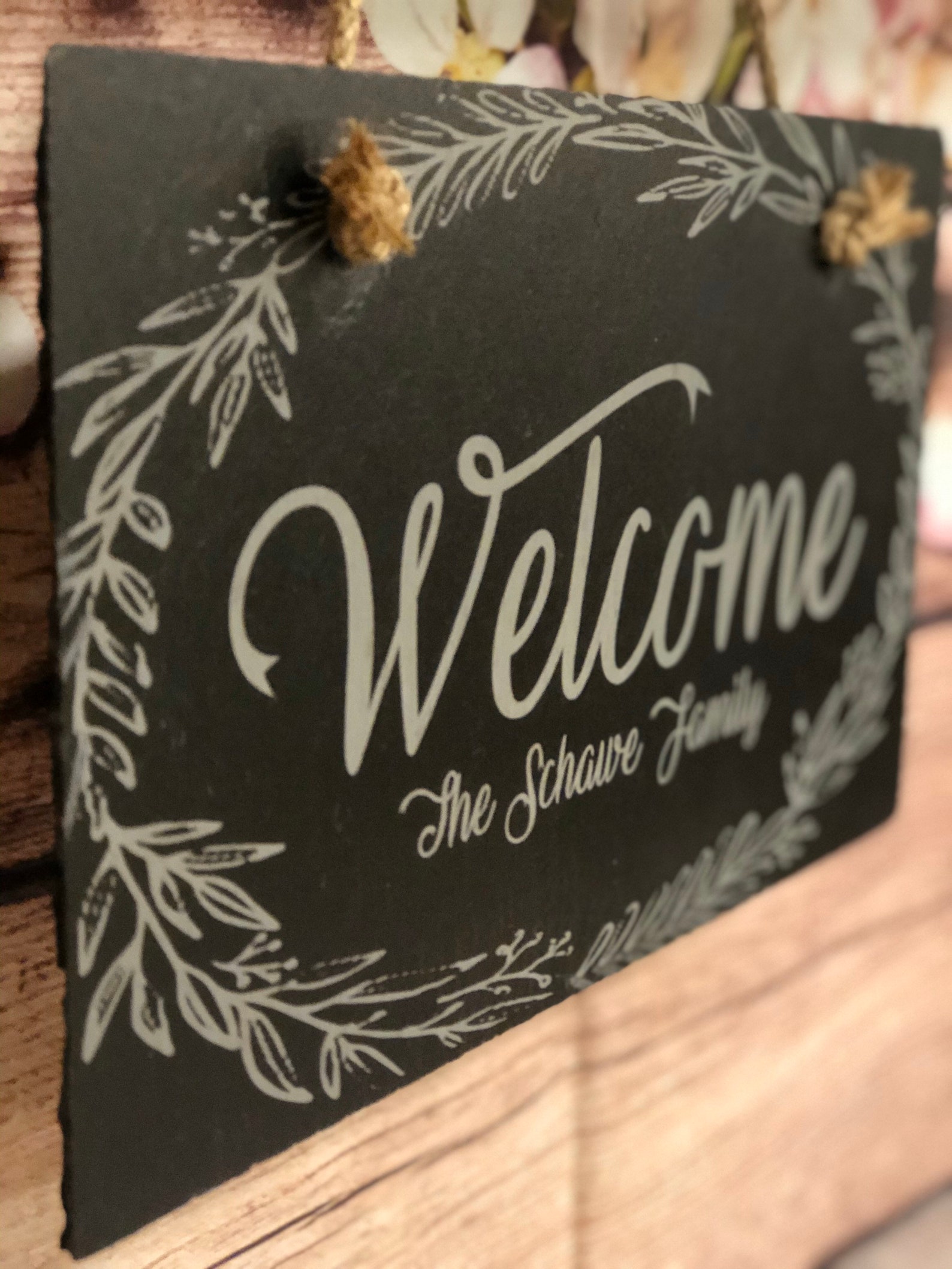 Custom Slate Hanger Personalized Address Sign House Warming - Etsy