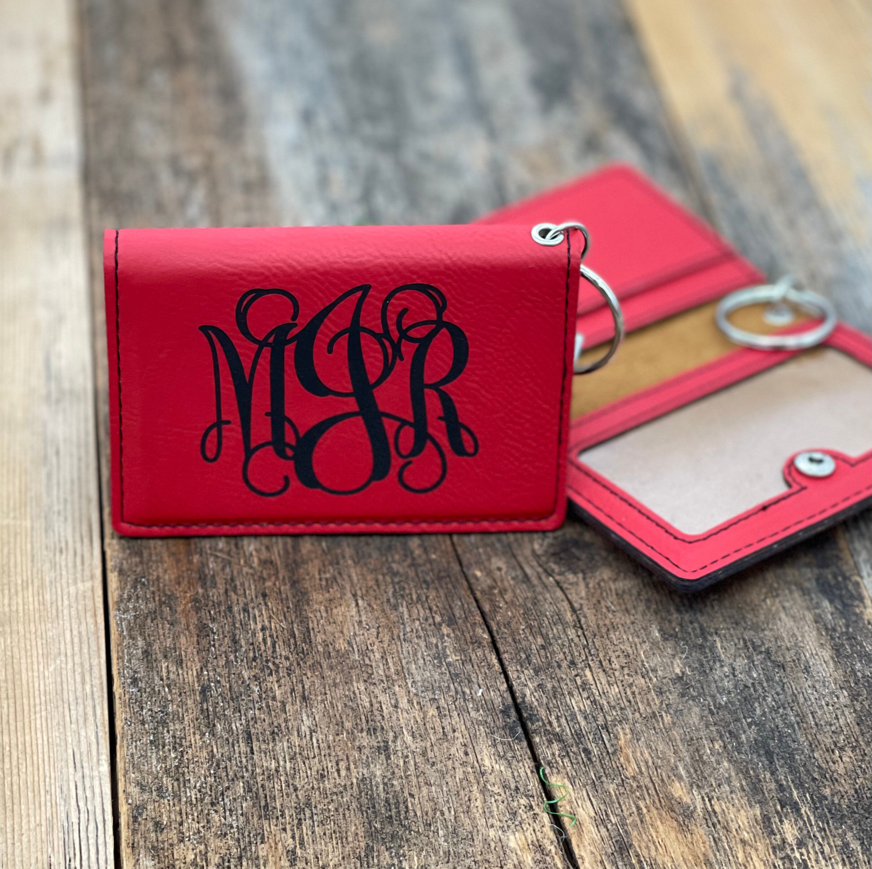 Customized ID Holder Personalized Keychain Wallet Vegan - Etsy