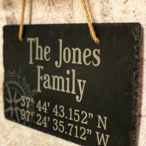 Custom Slate Hanger Personalized Address Sign House Warming - Etsy