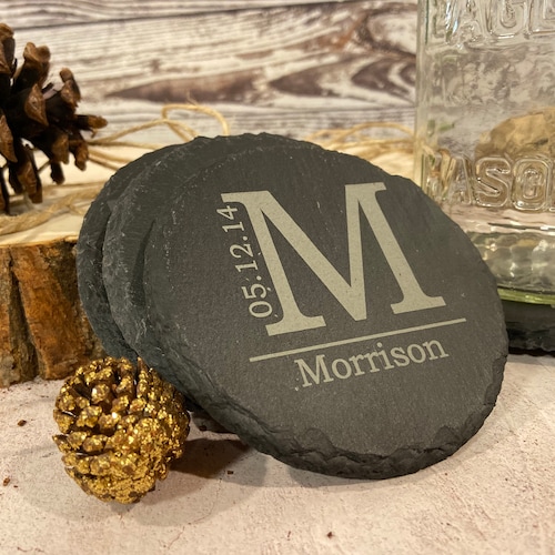 Personalized Stone Coasters Wedding Gifts Custom Slate - Etsy