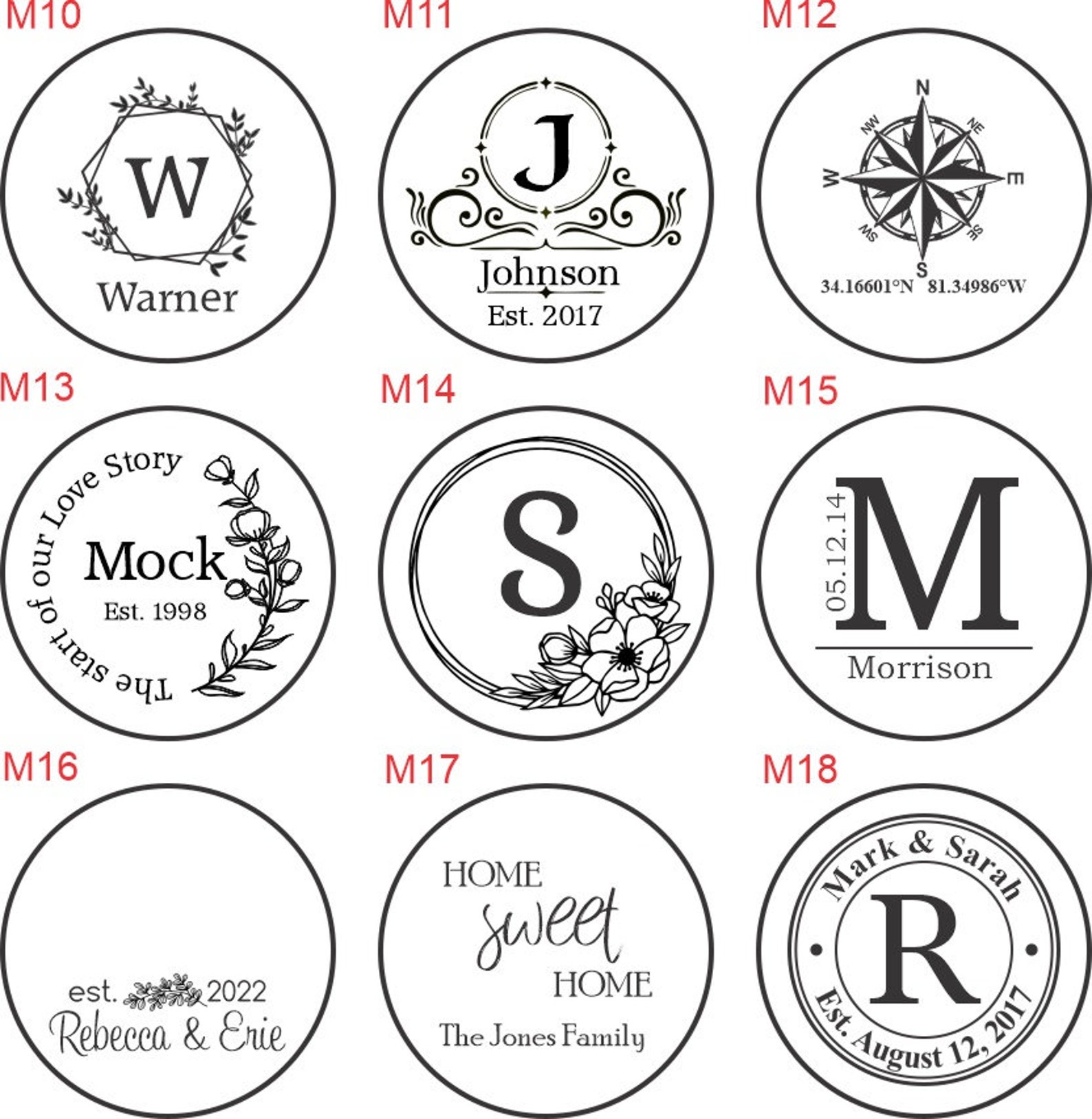 Personalized Round Leather Coasters Set of 6 W/holder Custom - Etsy