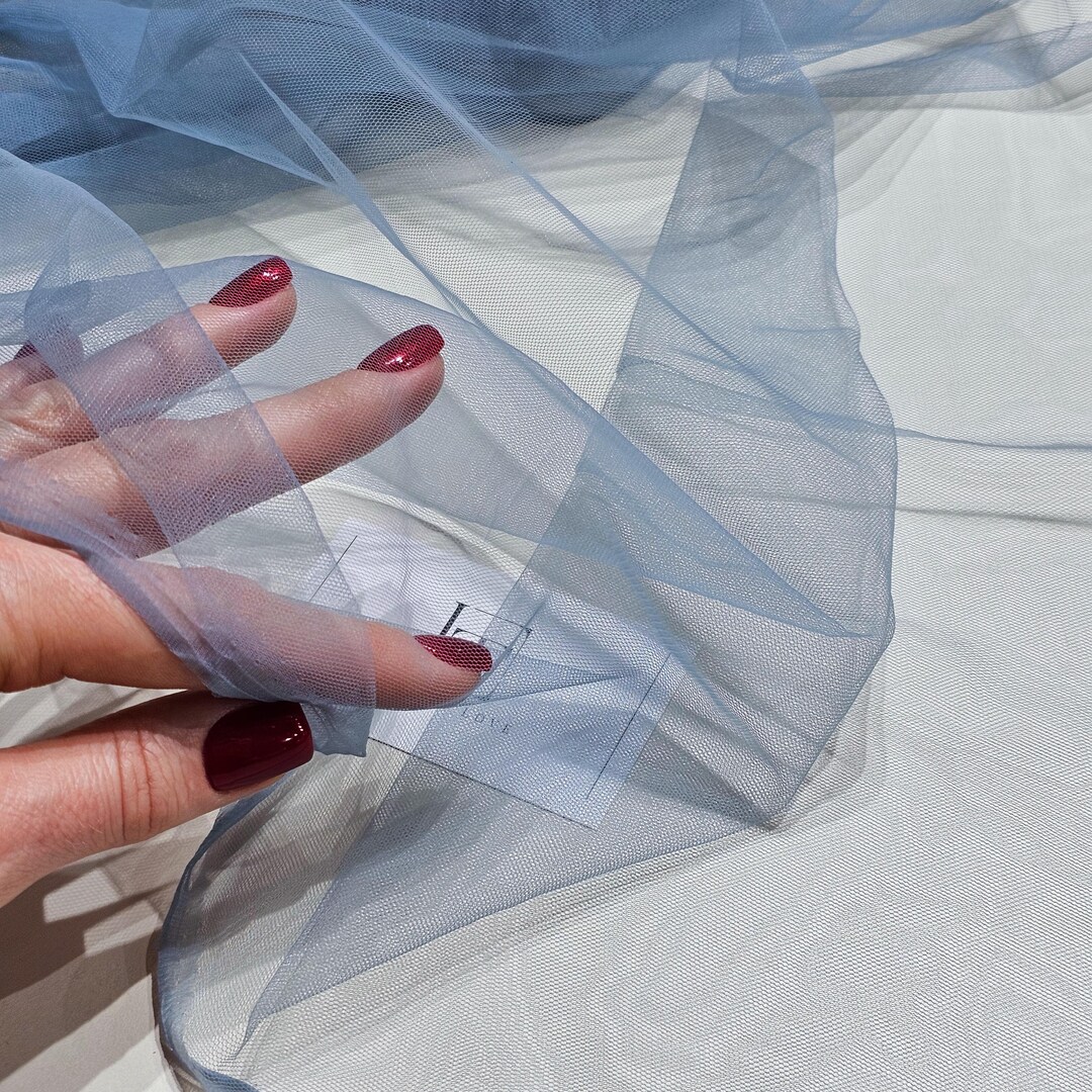 Blue-grey Tulle Fabric, Grey Tulle Fabric by the Meter, TK9534 - Etsy