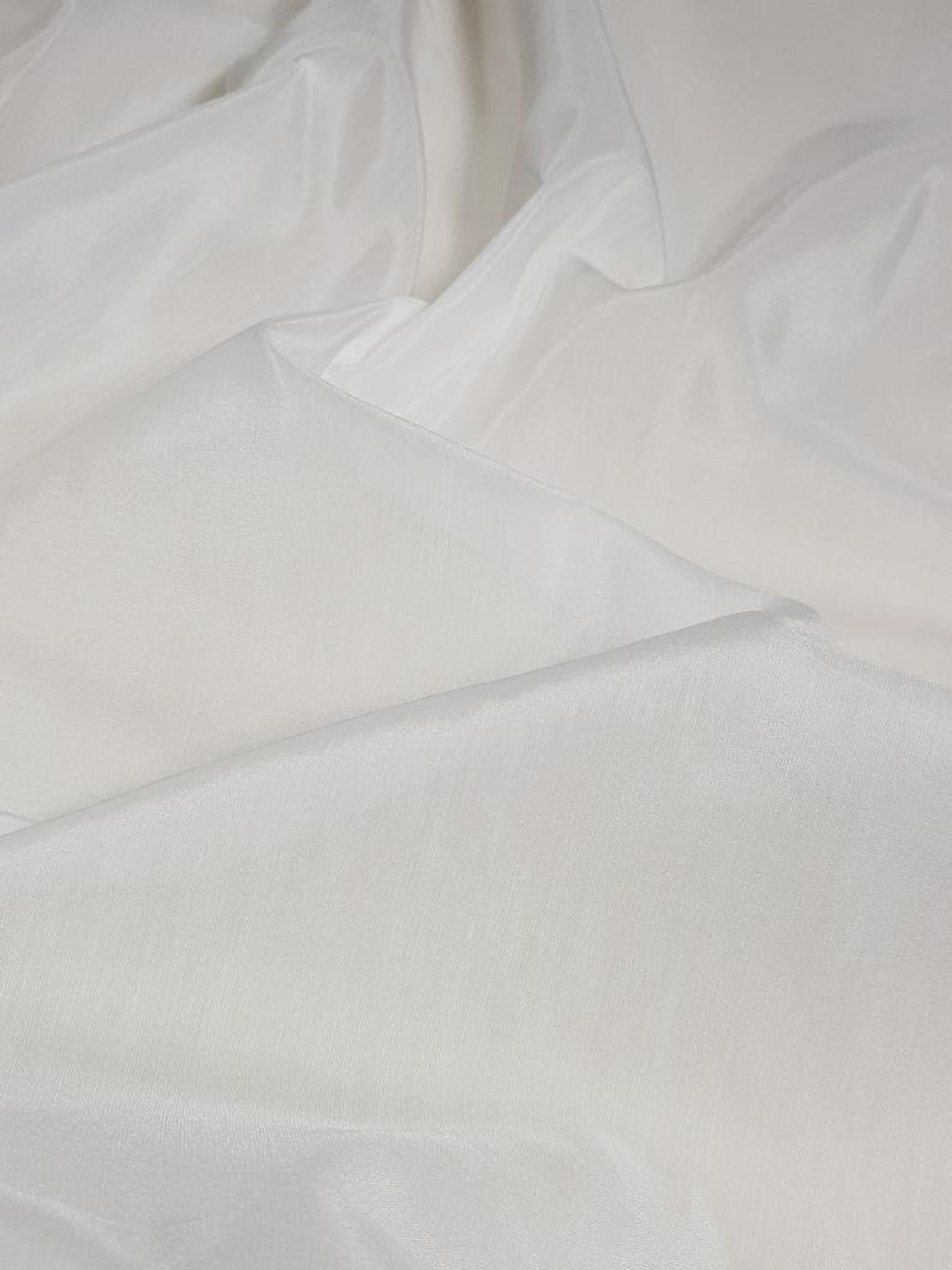 White silk cotton fabric white natural silk fabric meterware | Etsy