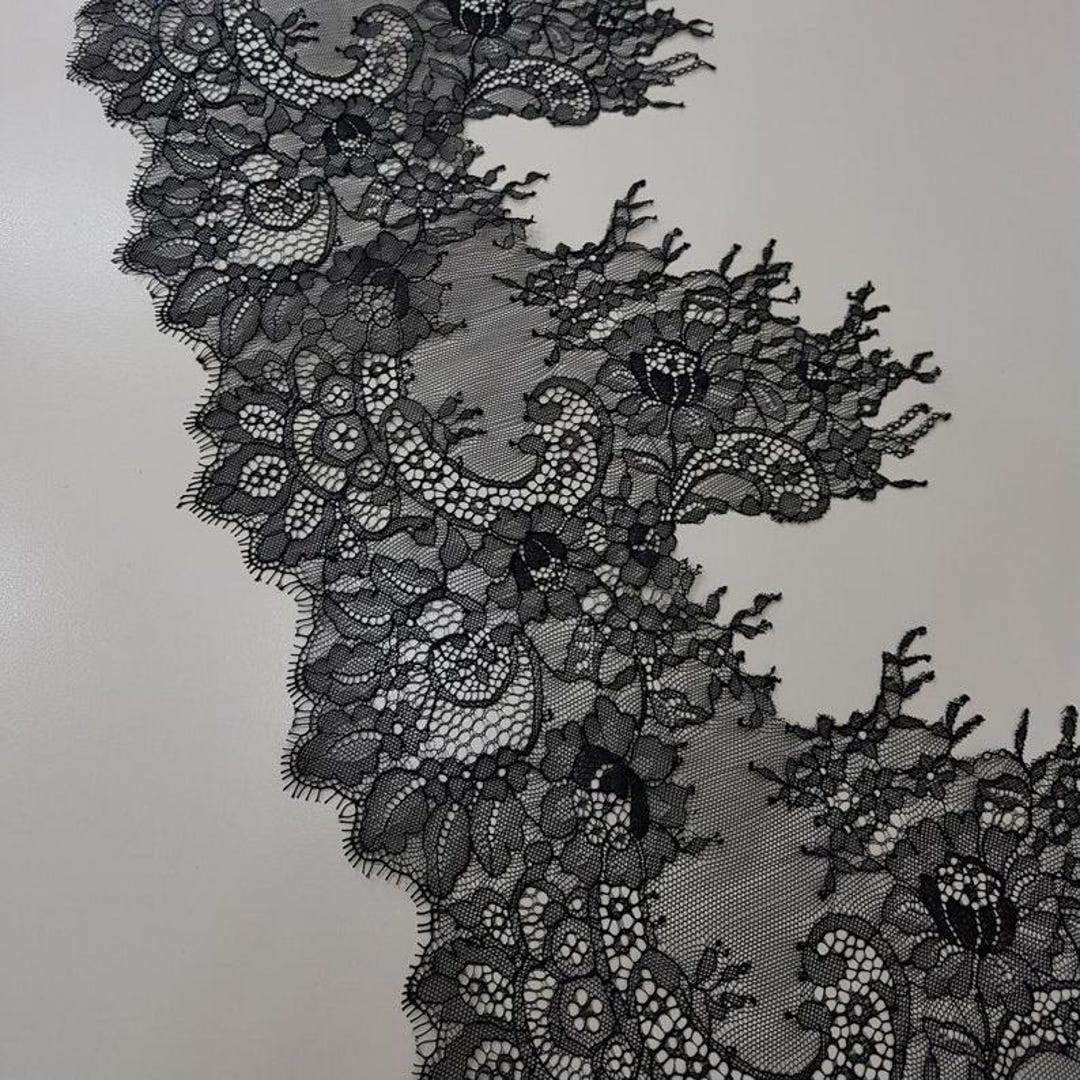 Black Lace, Black Alencon Lace by Lace to Love, Black Spanish Eyelash ...