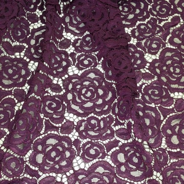 Purple Lace Fabric - Etsy