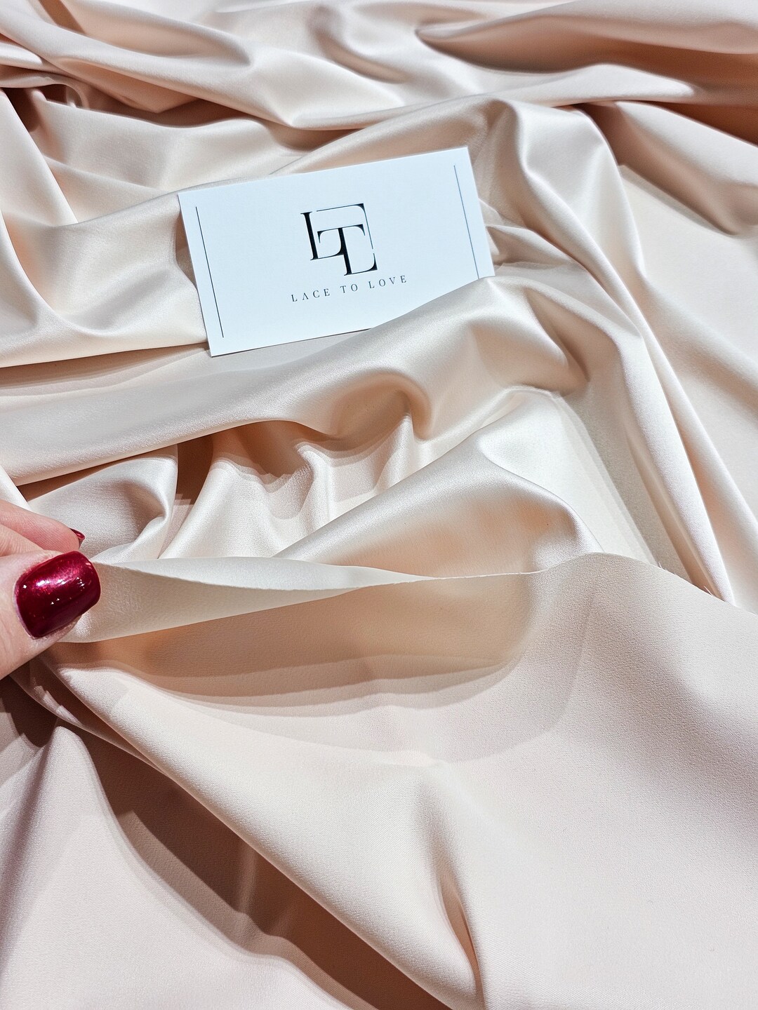 Light Salmon Pink Stretch Satin Fabric, Pale Pink Stretch Satin Fabrics ...