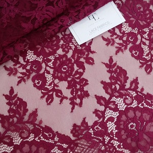 Raspberry Red Lace Fabric Sold by the Meter - Etsy