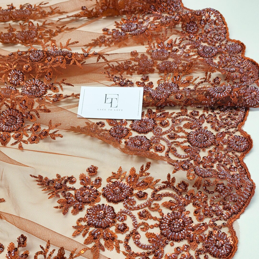 Brown Lace Fabric, 130 Cm (51 Inches) Wide, Sold per Meters. - Etsy