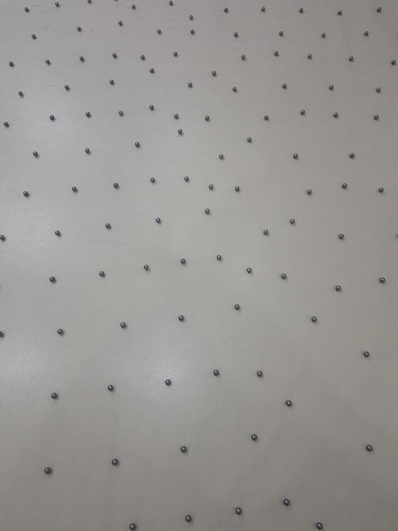 Grey Tulle Fabric With Pearls Grey Tulle Fabrics Grey Tulle - Etsy