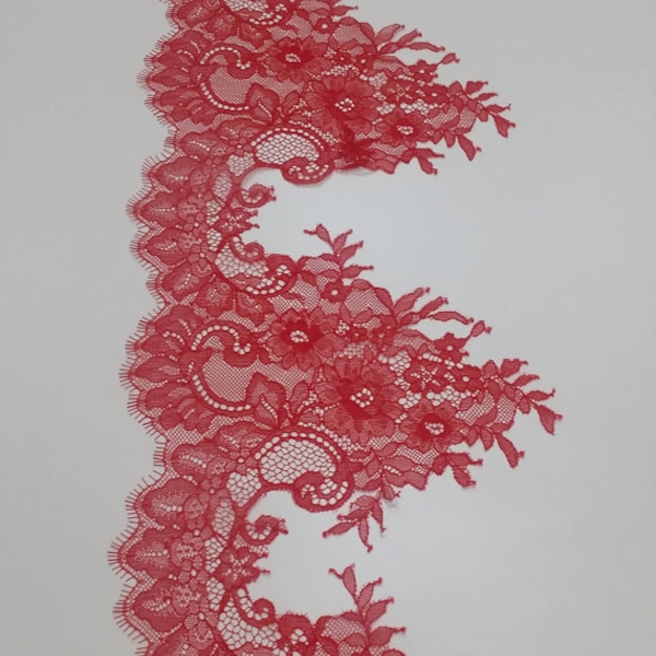 Red Lace Trim - Etsy