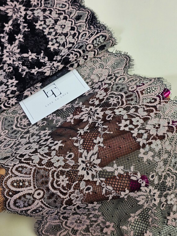 Black And Pink Lace Background