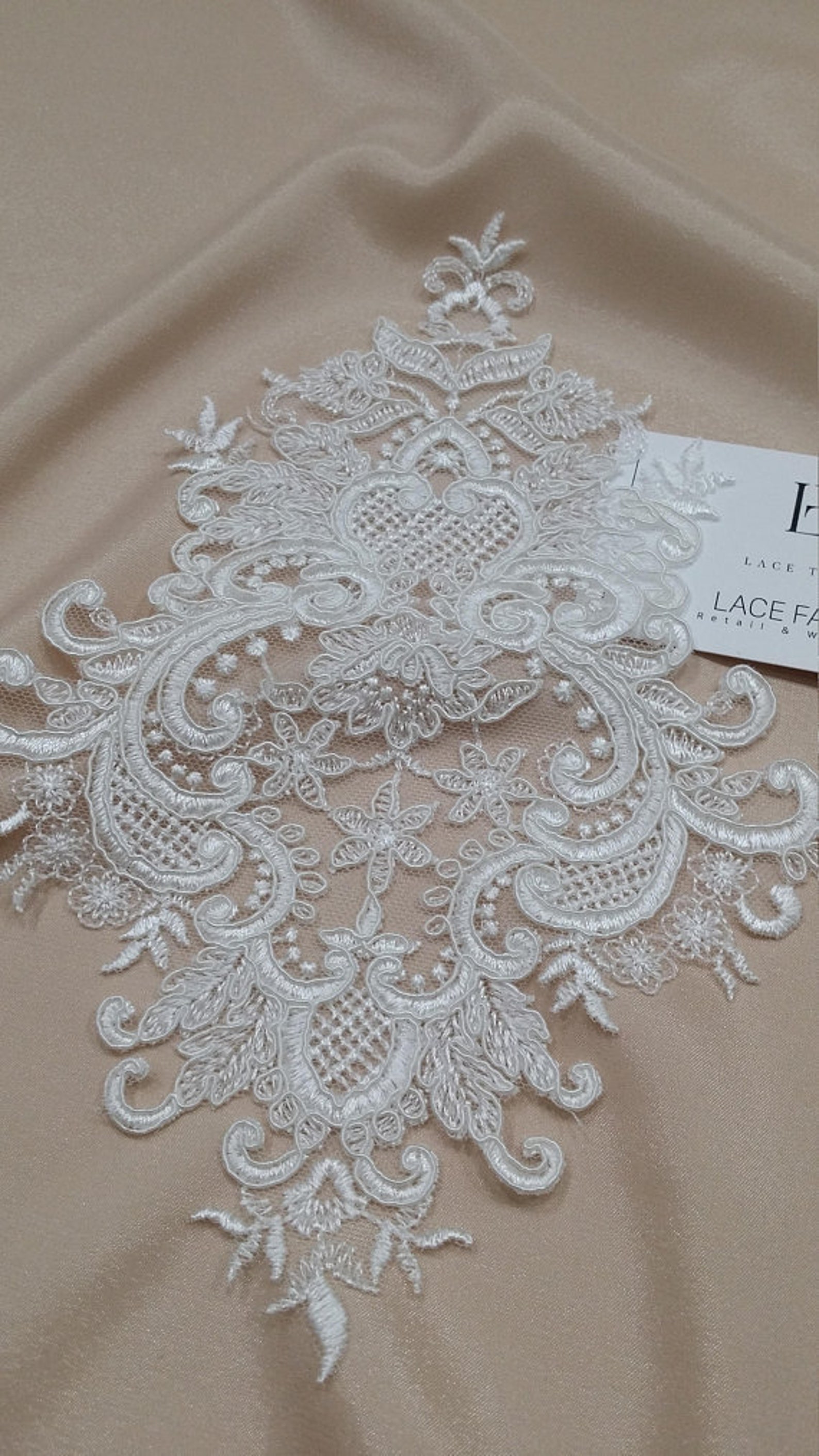 Cream Lace Appliqués, White Lace Accessories, M0055 - Etsy