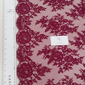 Raspberry Red Lace Fabric Sold by the Meter - Etsy