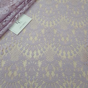 Purple Lace Fabric Meterware Spanish Lace Fabric Bridal - Etsy