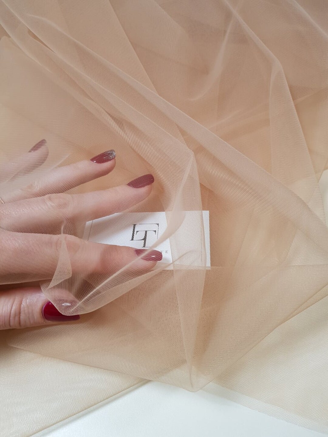 Beige Tulle Fabric, Skin Colour Tulle Fabric Sold by the Meter, Width ...