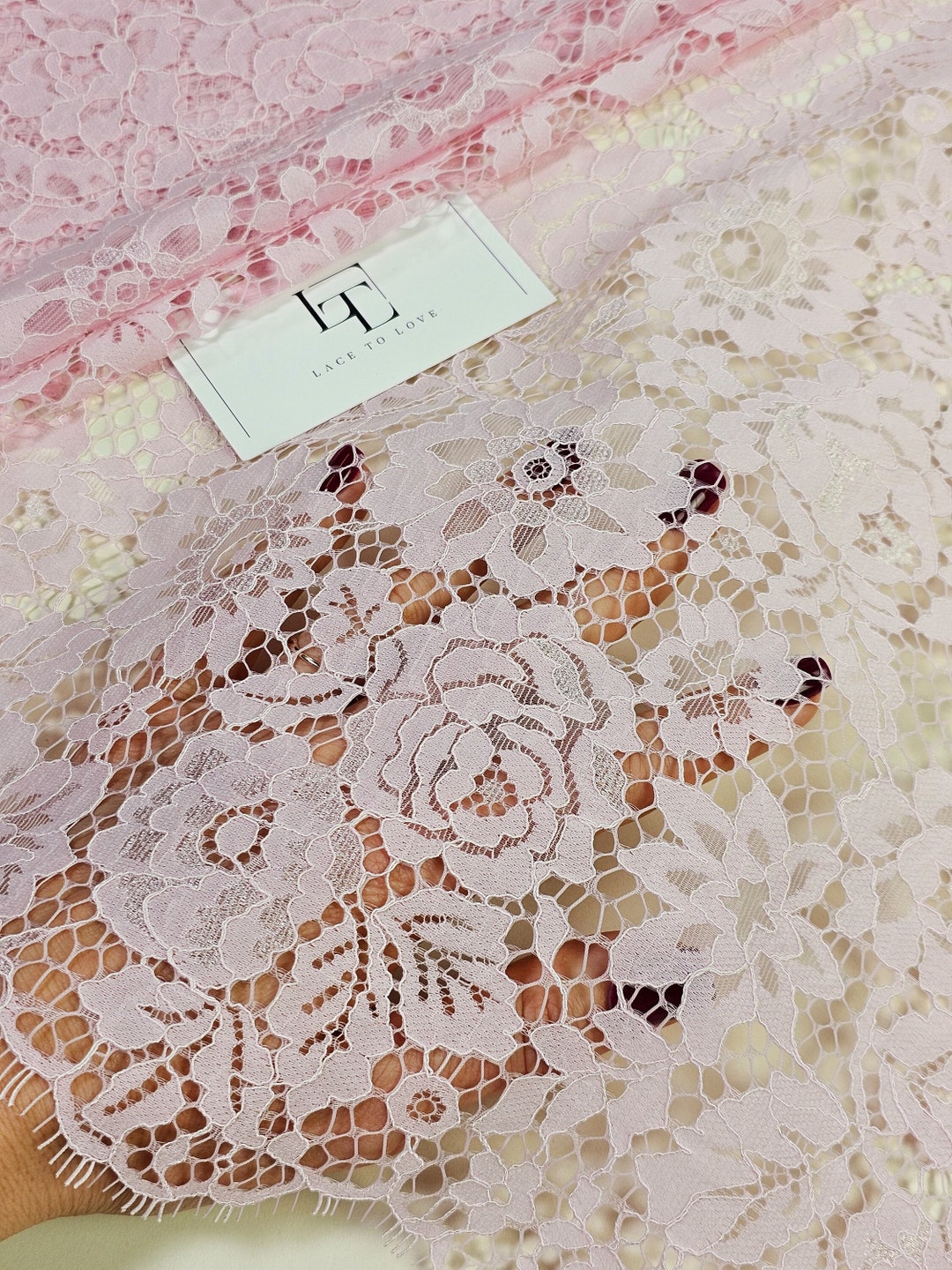 Staubrosa Guipure Spitze stoffe meterware, errötender rosa spanischer ...