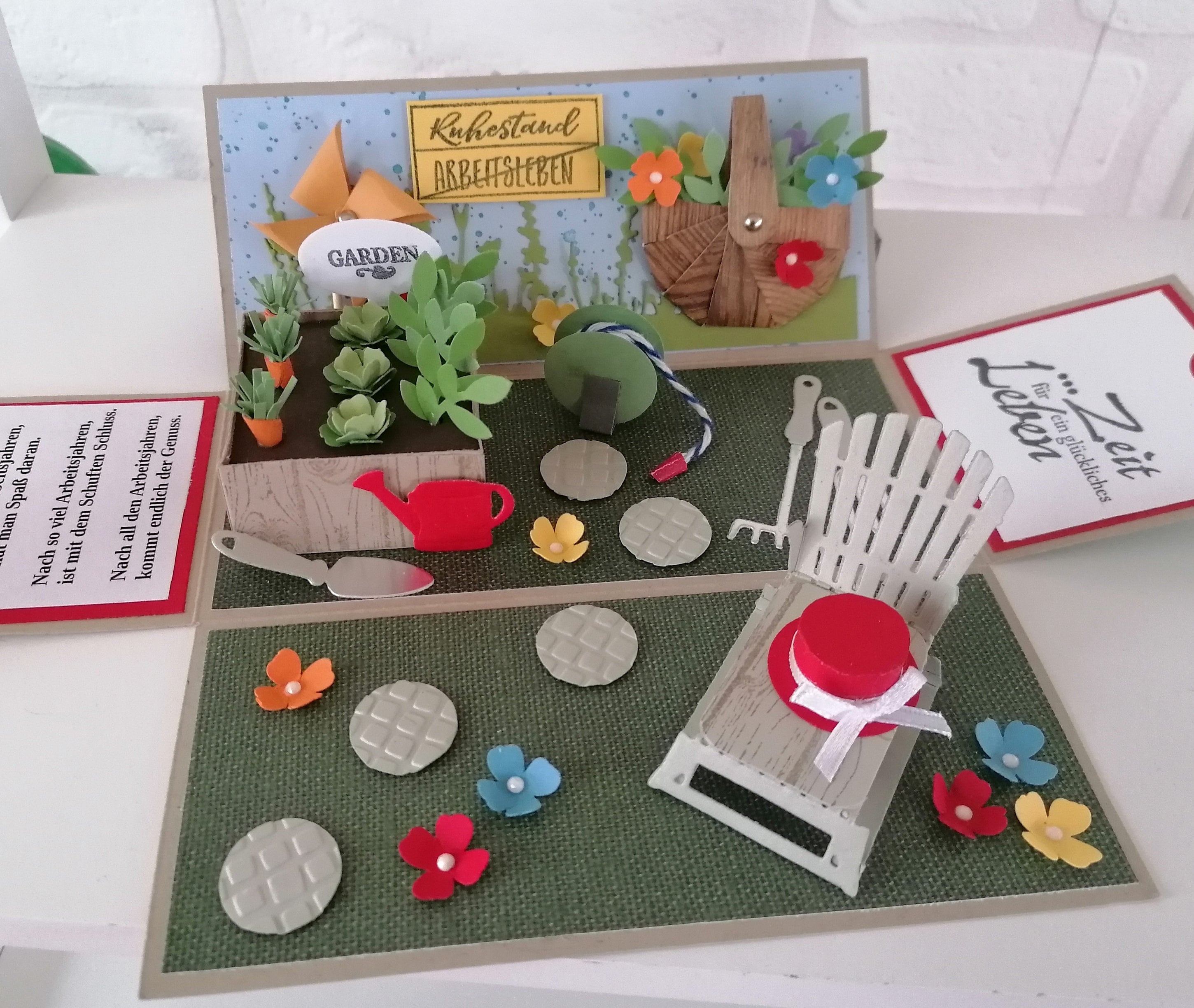 Explosionsbox mit Garten zum Ruhestand - Etsy.de