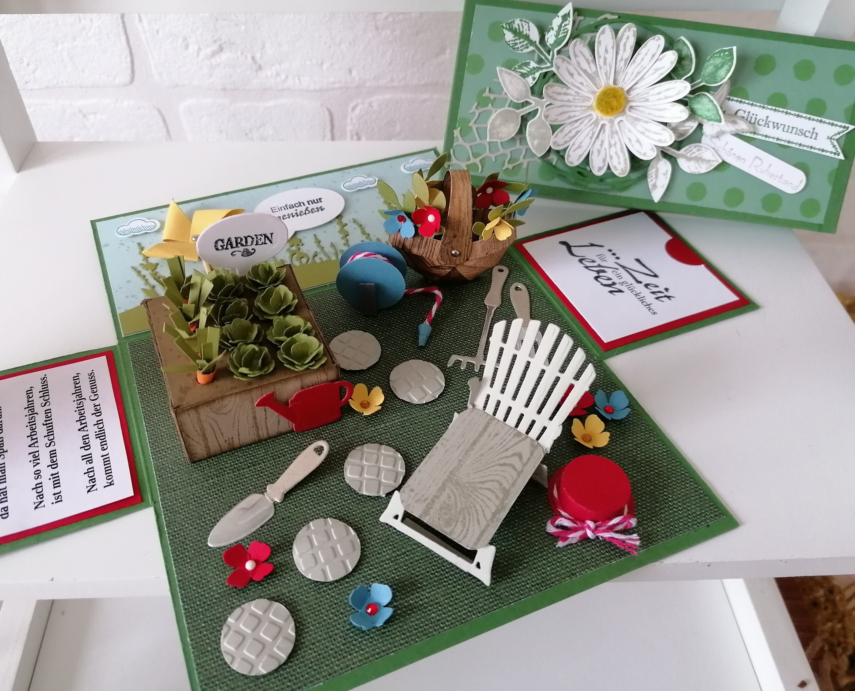 Explosionsbox mit Garten zum Ruhestand - Etsy.de