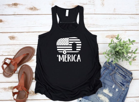 Merica Tank Top Camper Tank Top Camping Tank Top Camper | Etsy