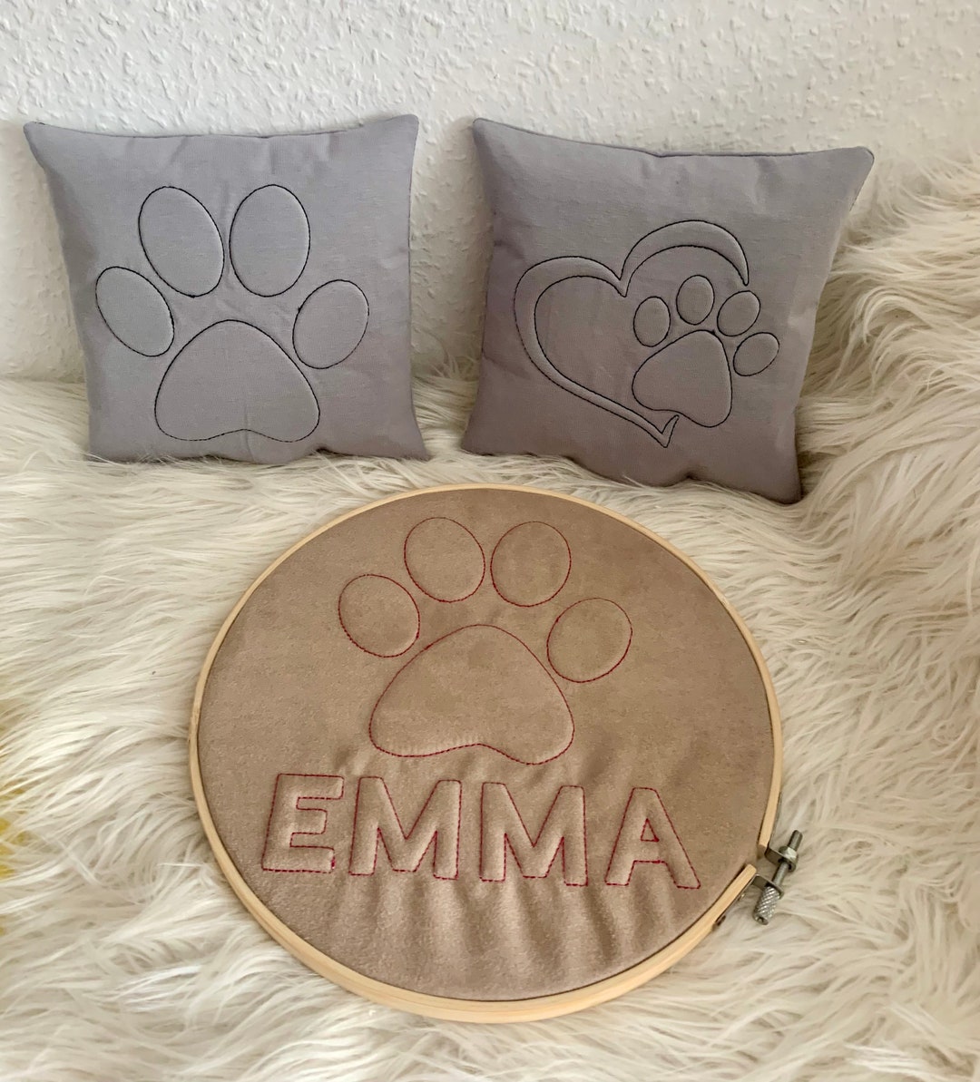 Embroidery File 3D Paw, Paw in Heart, Dog, Trapunto, Embroidery Foam ...
