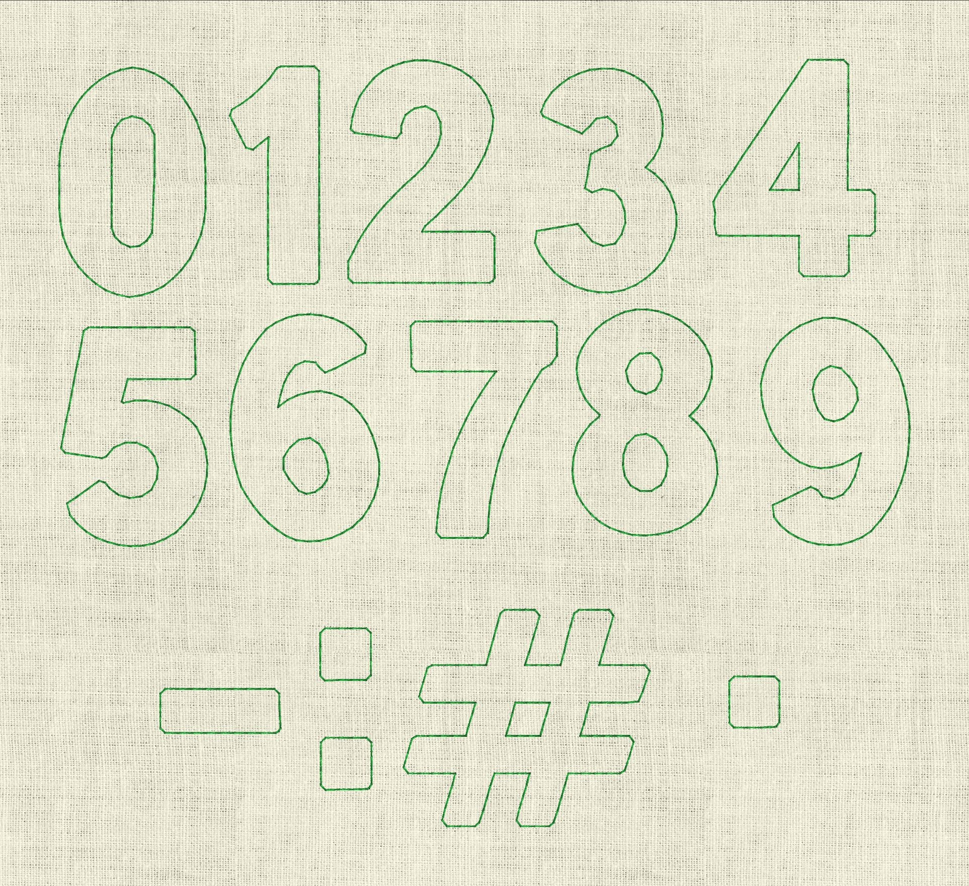 Embroidery File 3D Letters and Numbers Approx. 4 Cm Embroidery Foam Set ...