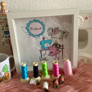 Embroidery File Cute Girl 3 Sewing Machine Sewing Kit Set 933 Machine ...
