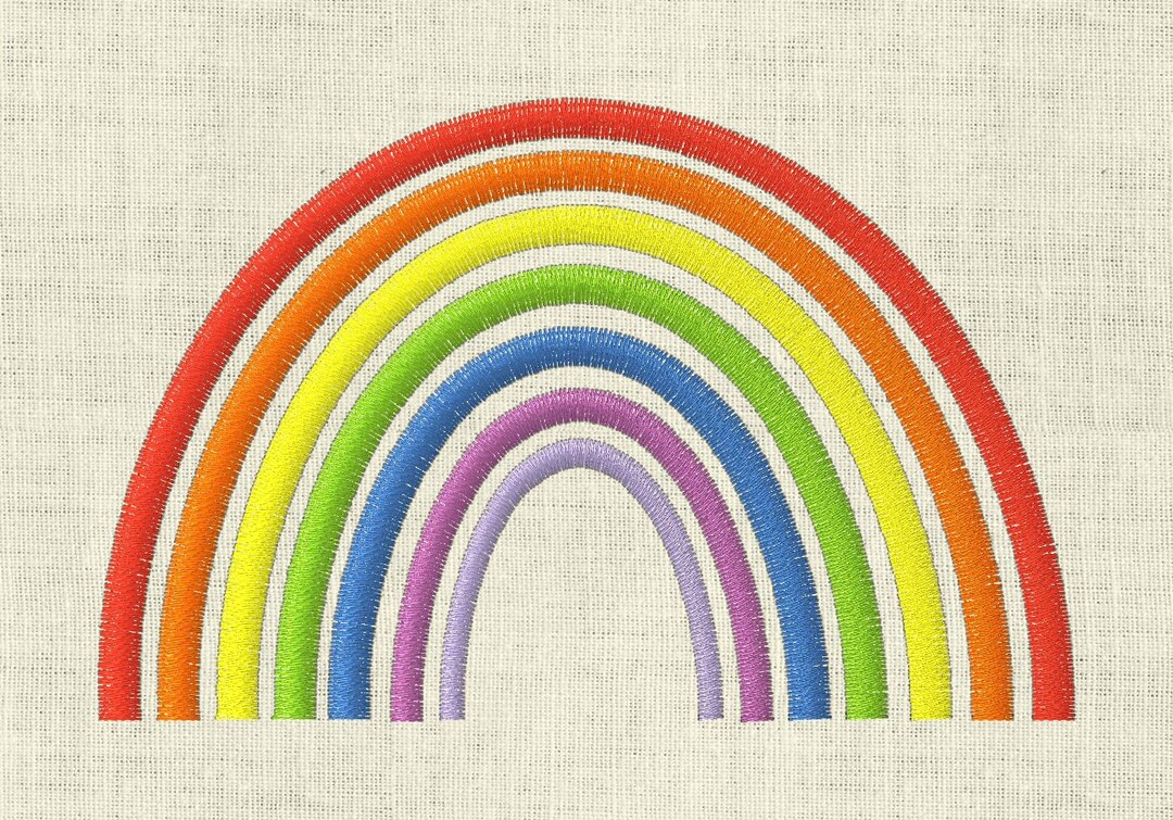 Embroidery File Rainbow Set 603/5 in 3 Sizes Machine Embroidery 10x10 ...