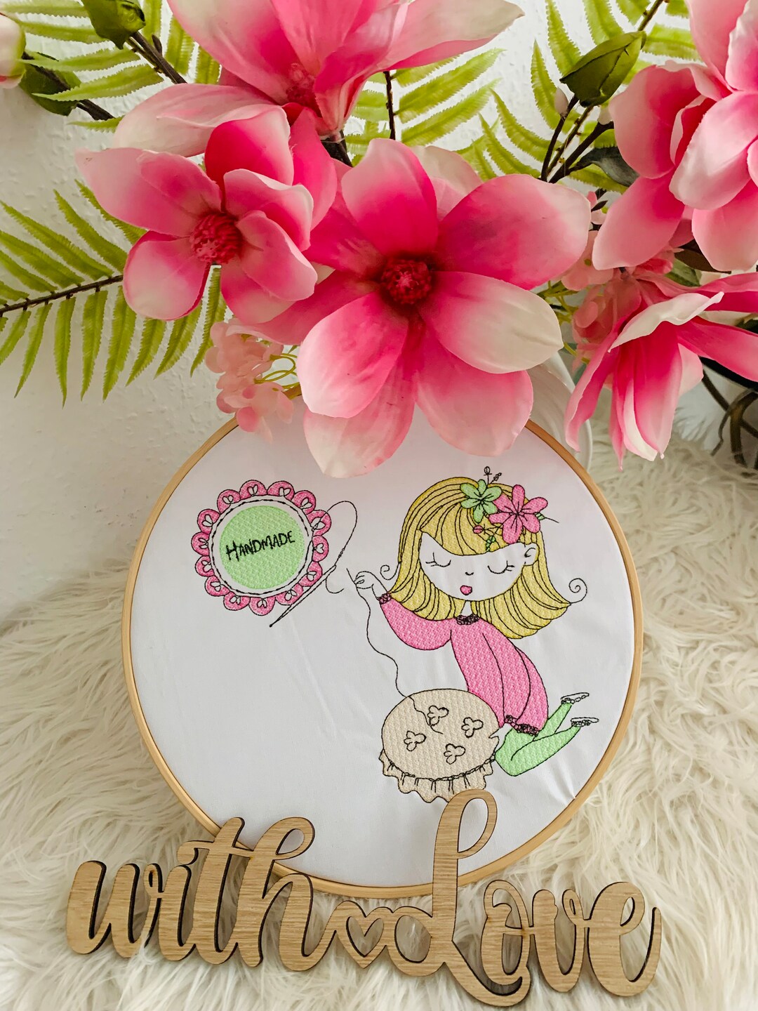 Embroidery File Cute Girl 4 Embroidery Embroidery Frame Set 933 Machine ...