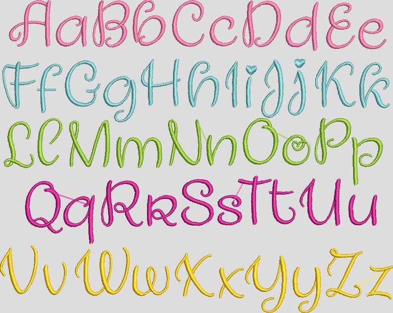 Fichier de broderie ABC env. 2,5 cm lettres police alphabet set 617 ...