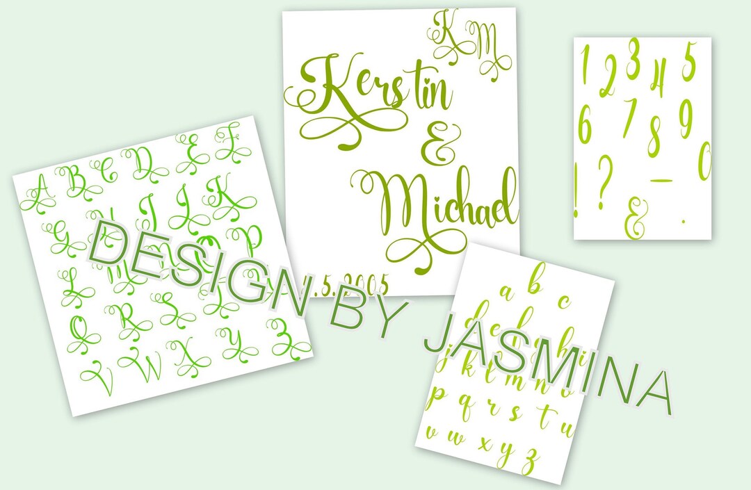 Plotter File Font Letters Numbers Frills Beautiful Font SVG - Etsy