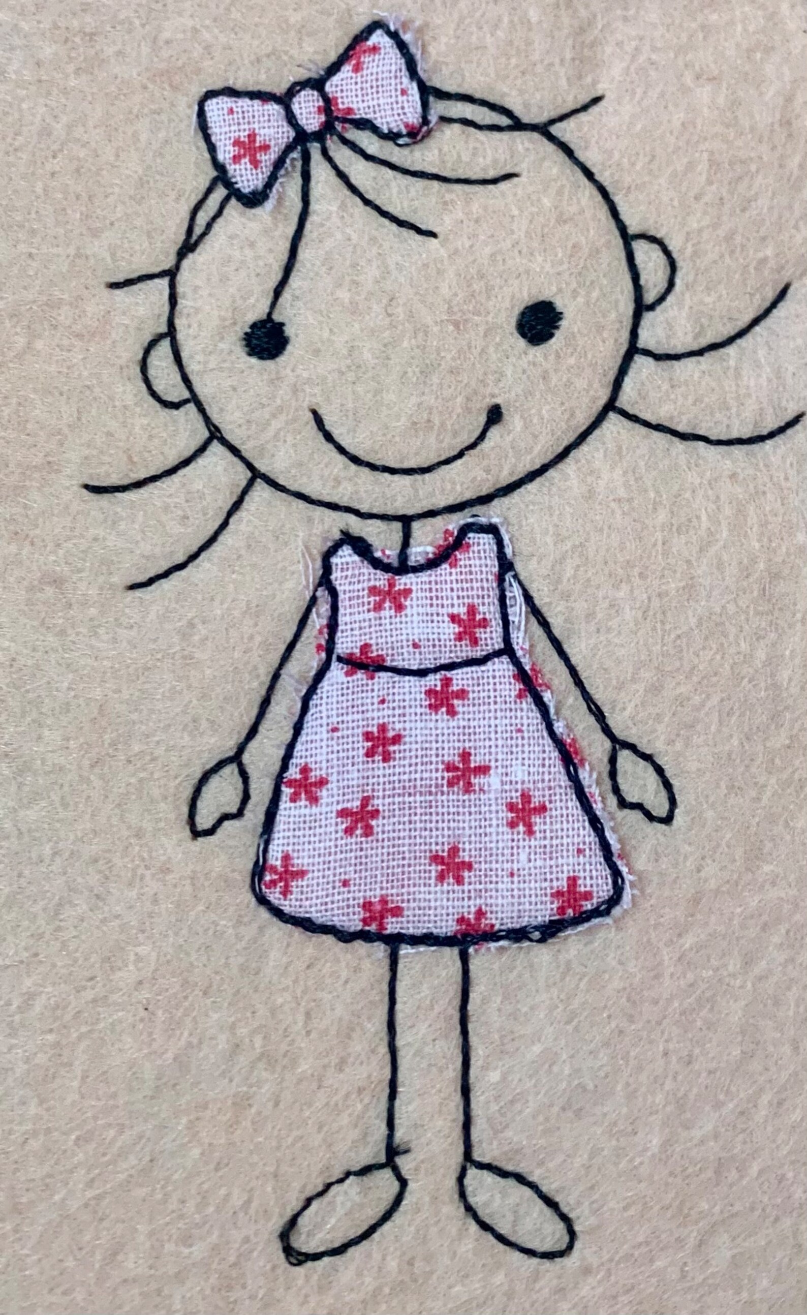 Embroidery File Stick Figure Doodle Outline 10x10 and 13x18 Hoop ...
