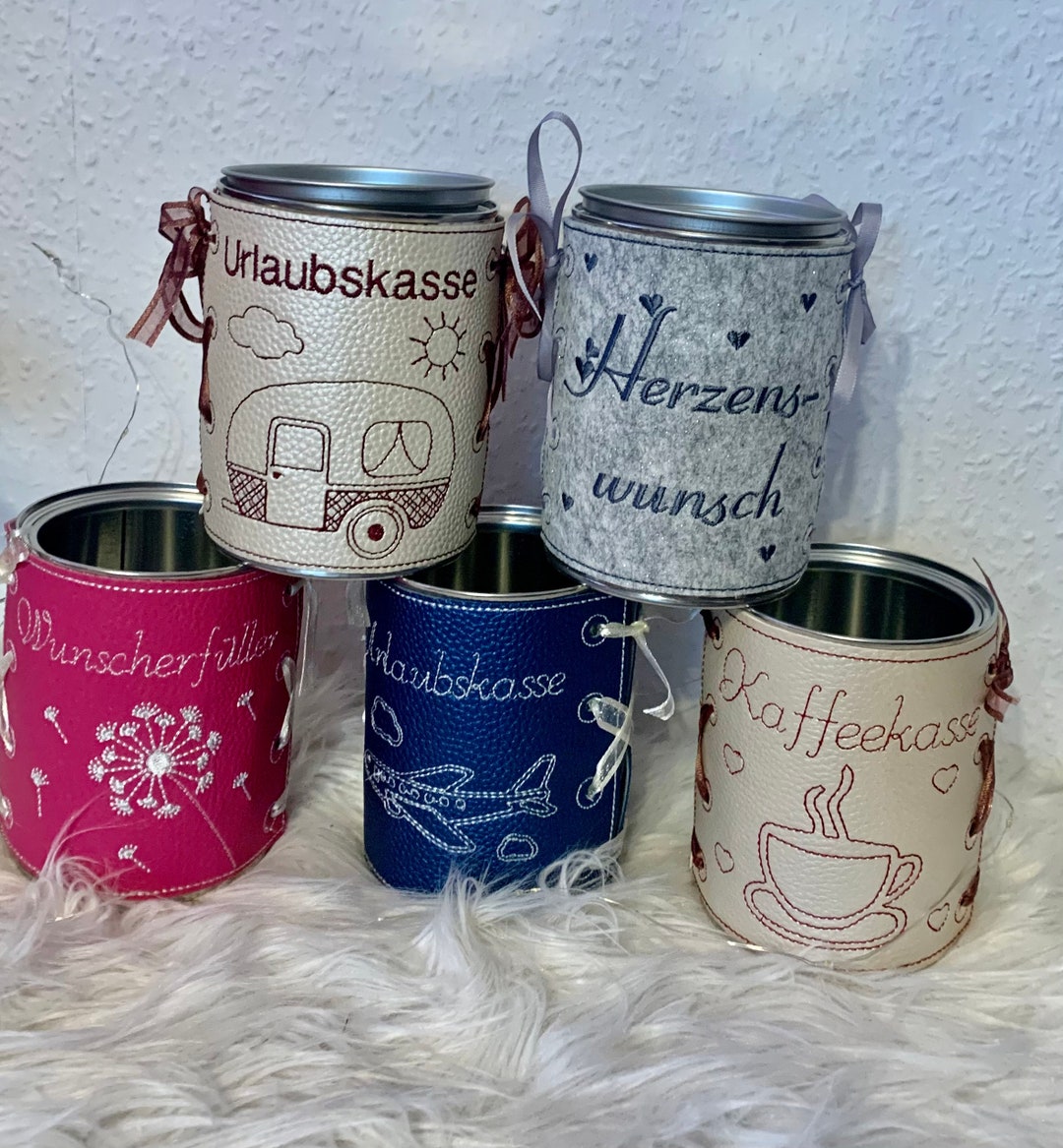 Embroidery File Banderole Money Box Holiday Fund, Coffee Fund, Caravan ...