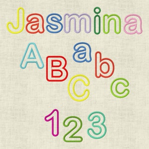 Embroidery File ABC 13 Cm Alphabet Applique Letters and Numbers Set 333 ...