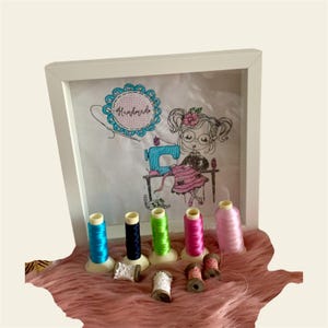Embroidery File Cute Girl 3 Sewing Machine Sewing Kit Set 933 Machine ...