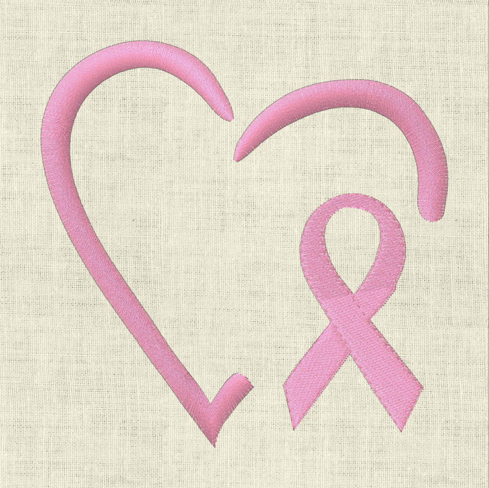 Embroidery File Embroidery Pattern * Breast Cancer Ribbon Heart Rainbow ...