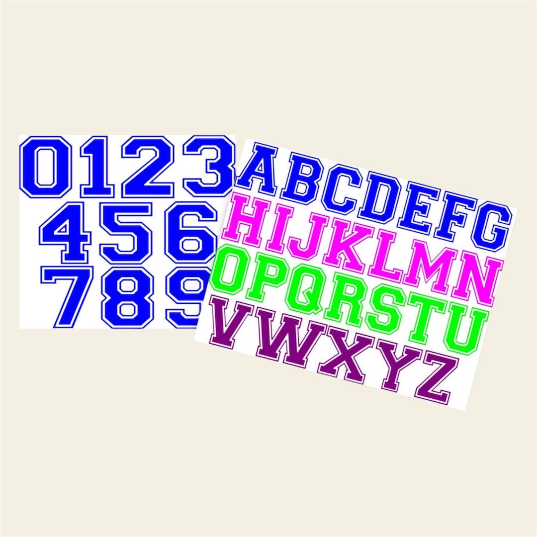 Plotter File Font Letters and Numbers College Block Letters Sport SVG ...