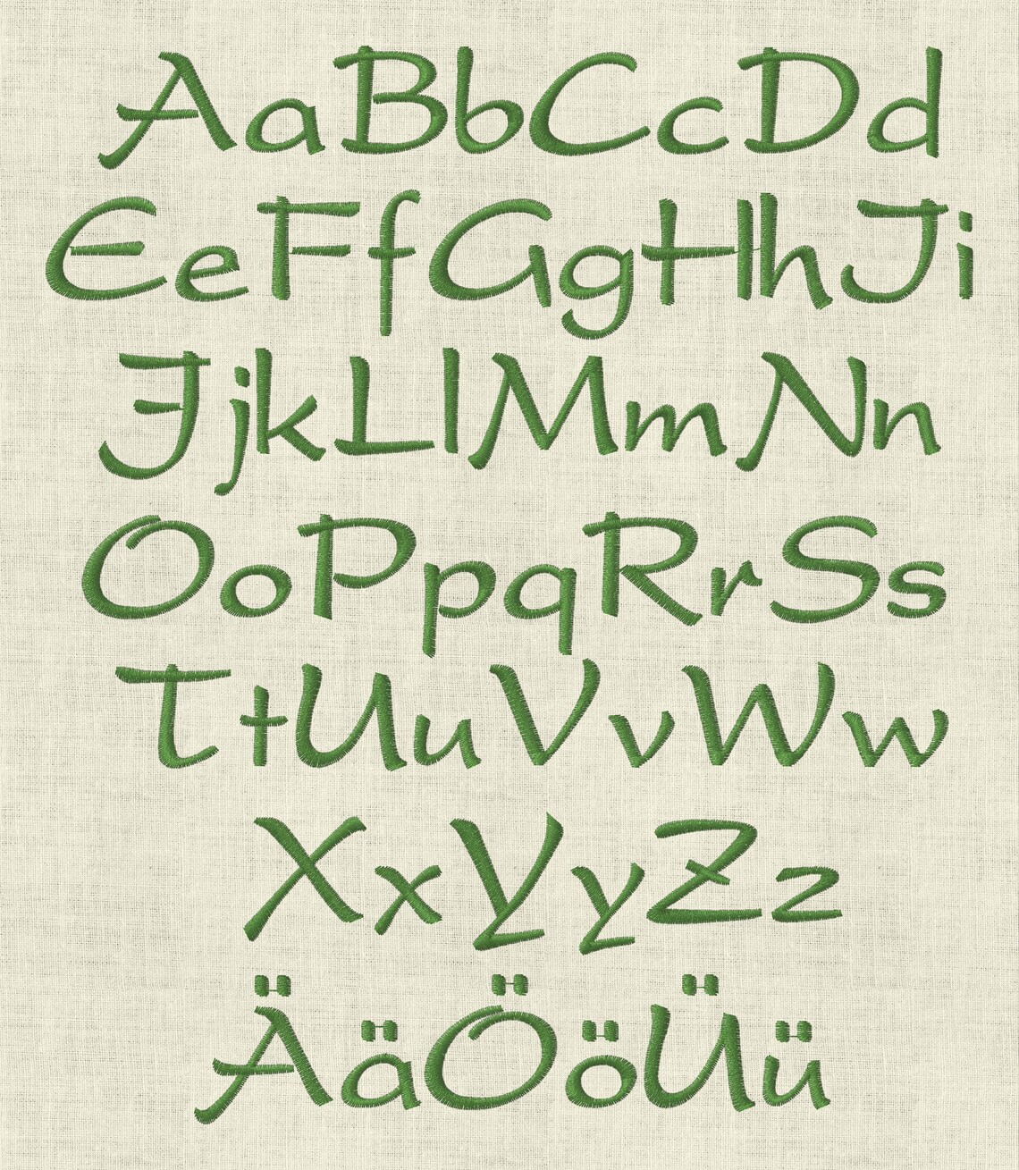 Embroidery File Font Calligraphy Approx. 22 Mm Letters and Numbers Set ...