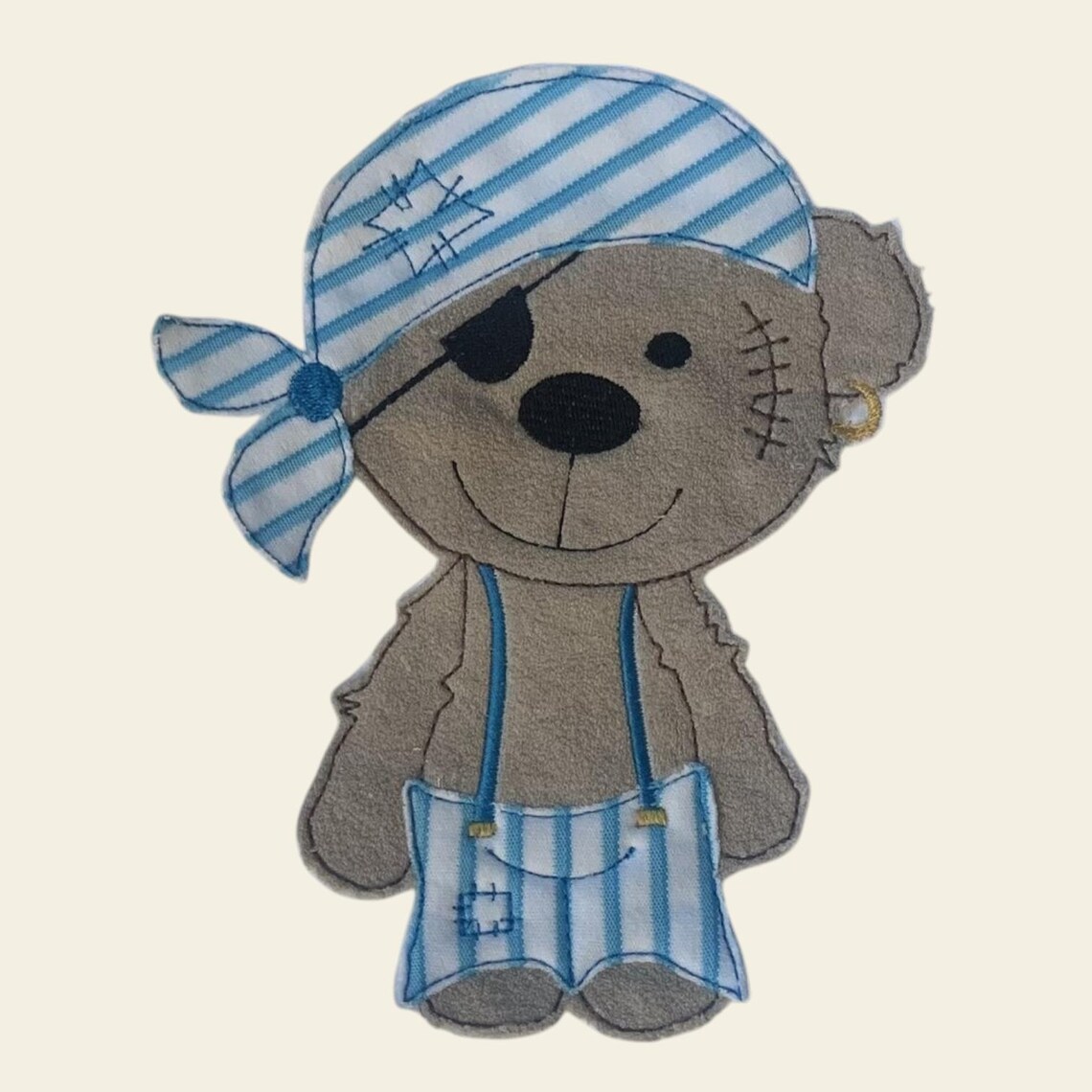 Embroidery File Doodle Teddy Bear, Pirate Machine Embroidery ...