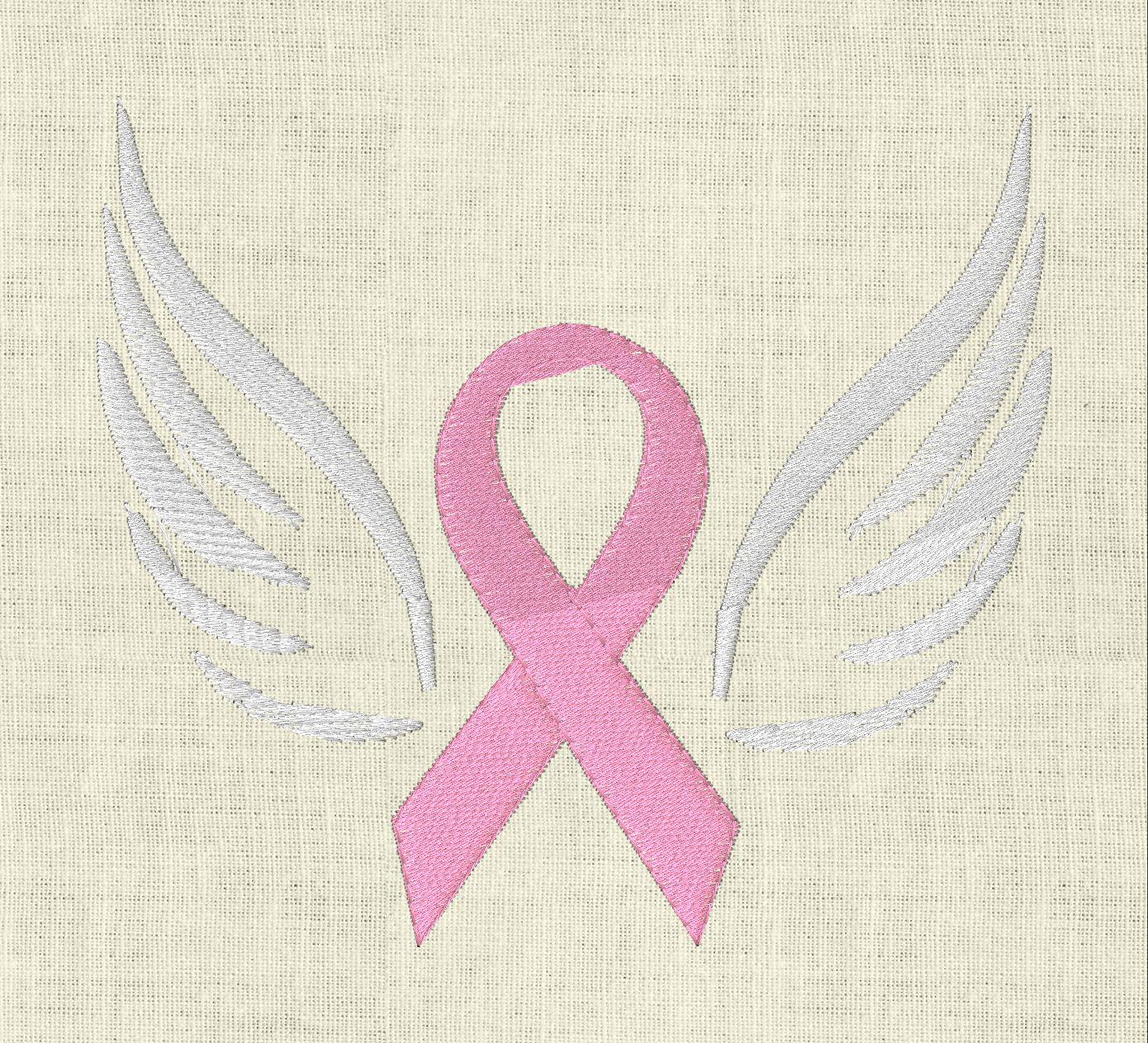 Embroidery File Embroidery Pattern * Breast Cancer Ribbon Heart Rainbow ...