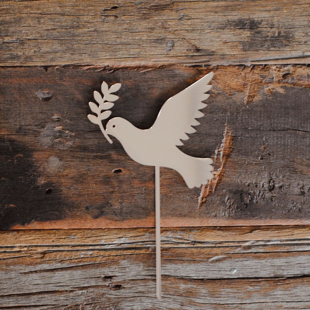Topper Peace Dove / Topper Acrylic Mirror Glass Rose Gold / - Etsy